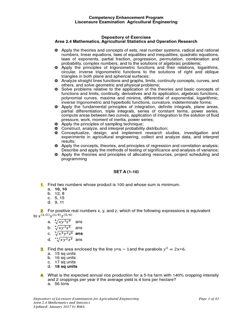 Area 2-4 Mathematics and Statistics | PDF | Science & Mathematics