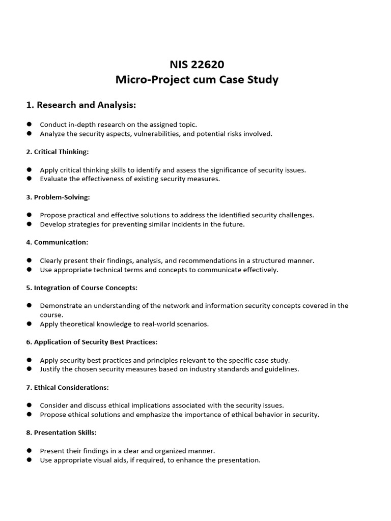 Case Study Cum Micro Project | PDF | Computer Security | Security