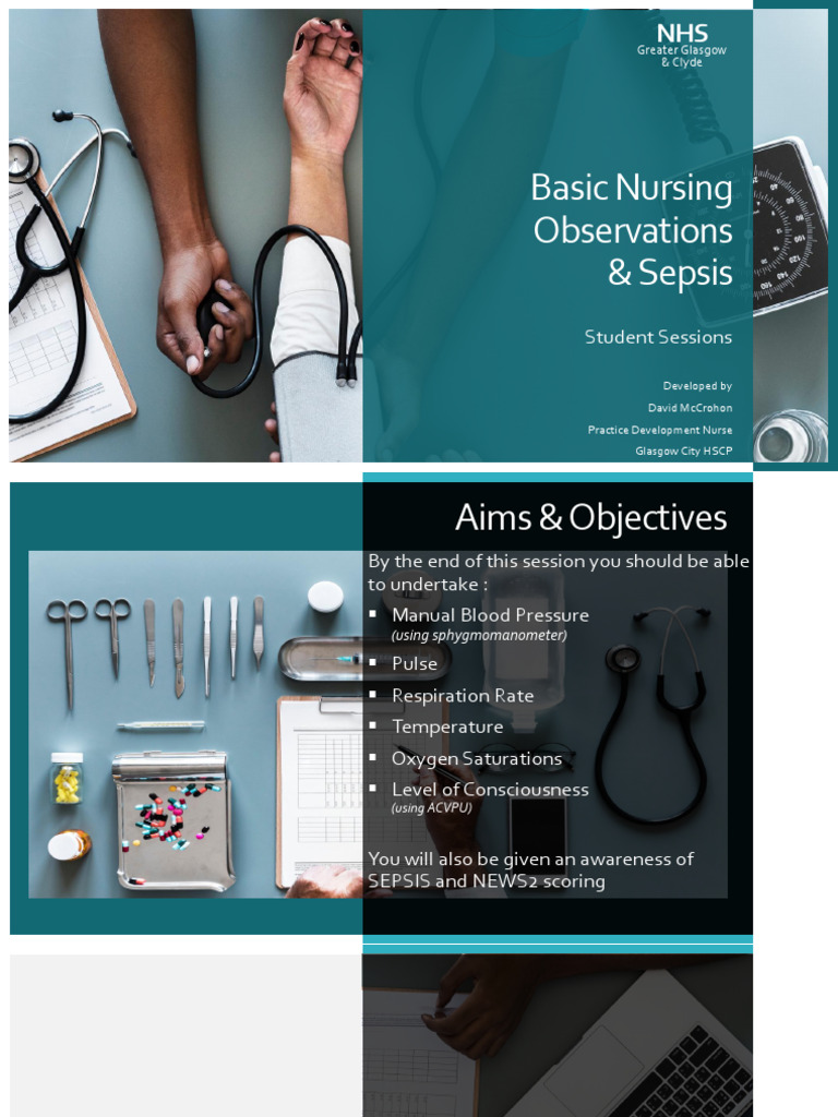 Basic Nursing Observations Sepsis | PDF | Sepsis | Pulse