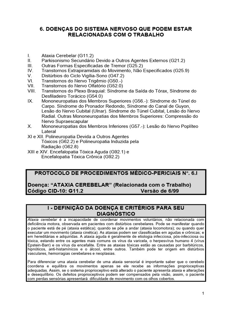 Protocolo de procedimentos médicos-periciais - n 06 | PDF | Mal de ... Protocolo de procedimentos médicos-periciais - n 06 | PDF | Mal de ...