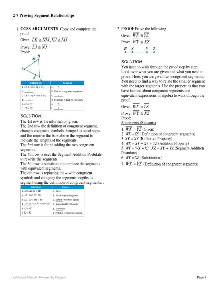 2-7_Proving_Segment_Relationships | PDF | Mathematical Proof | Theorem