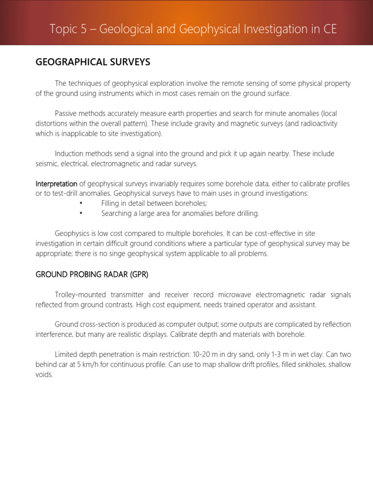 Geophysical Surveys | PDF