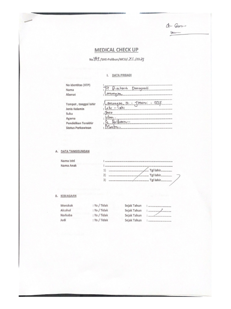 Medical Check Up | PDF