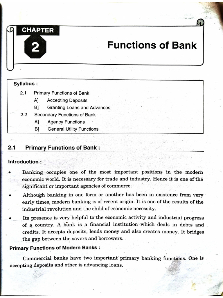 Function of Bank | PDF