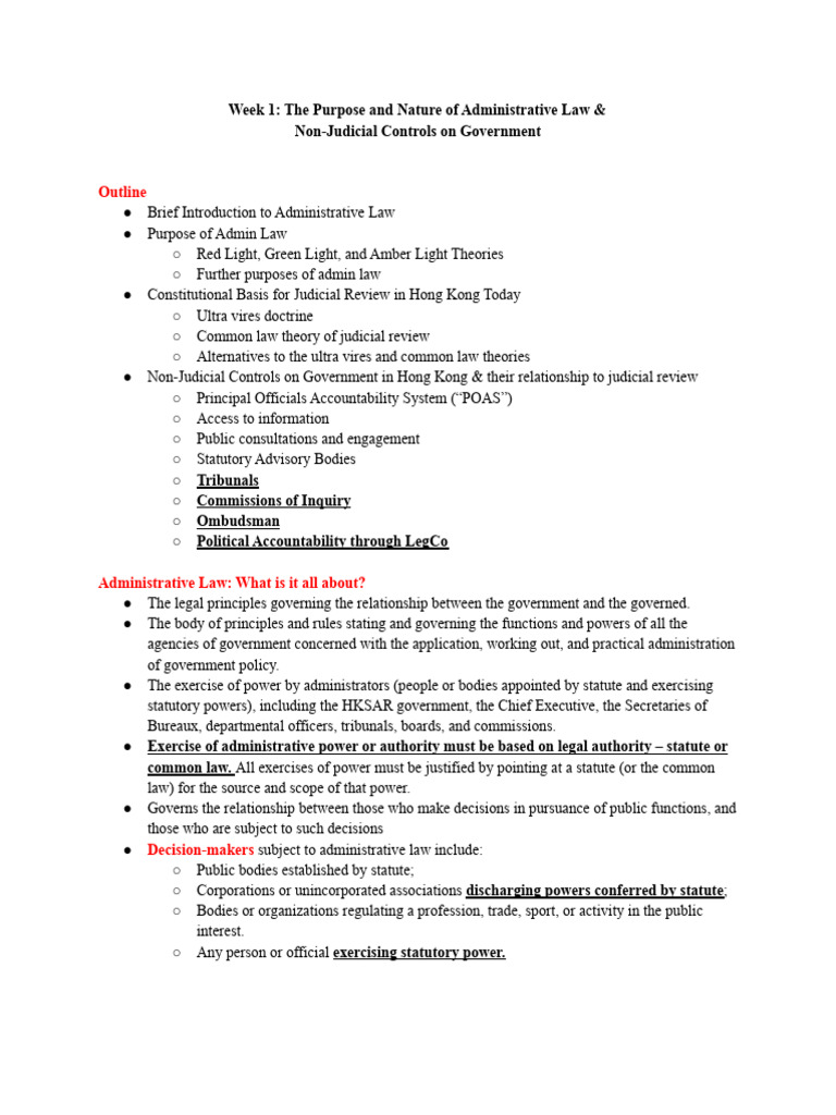 Administrative Notes (Pt.1) | PDF | Legal Remedy | Common Law