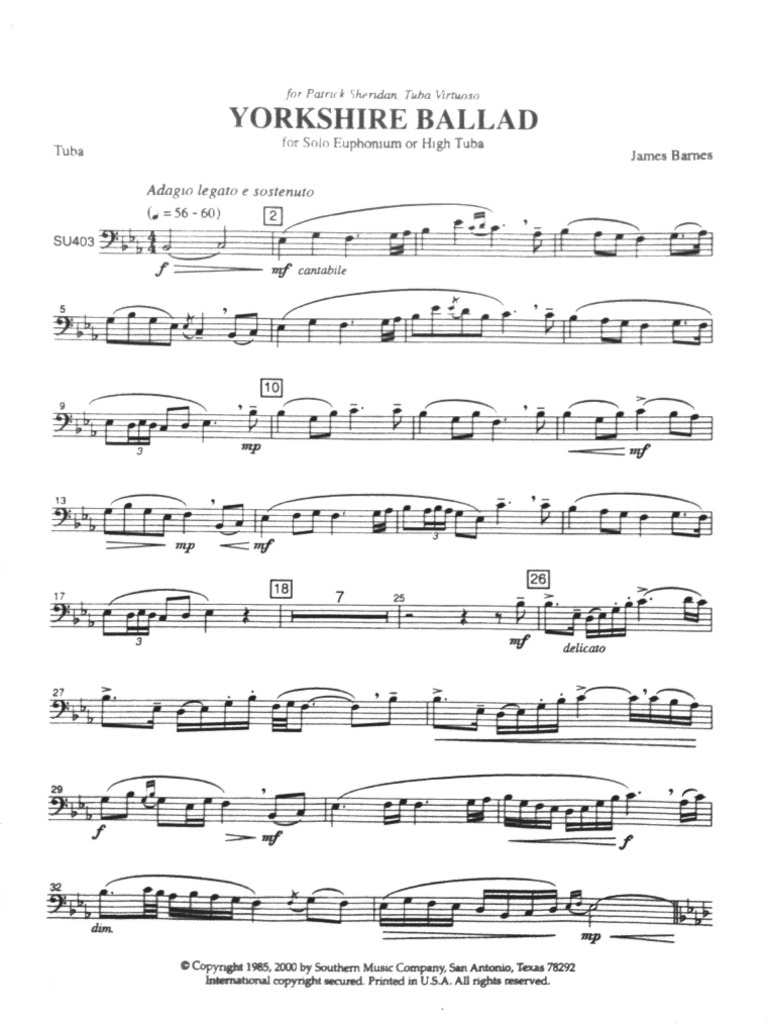 Yorkshire Ballad | PDF