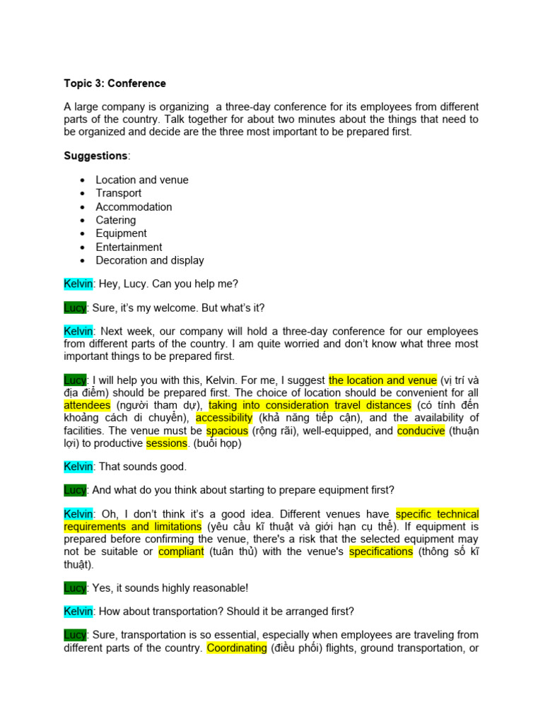 Speaking Script Topic 3 | PDF