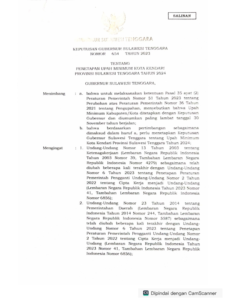 SK UMK Kendari 2024 | PDF