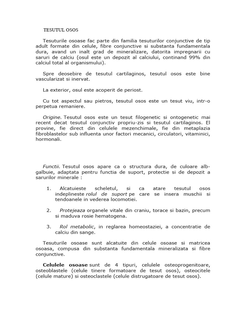 Tesutul Osos | PDF