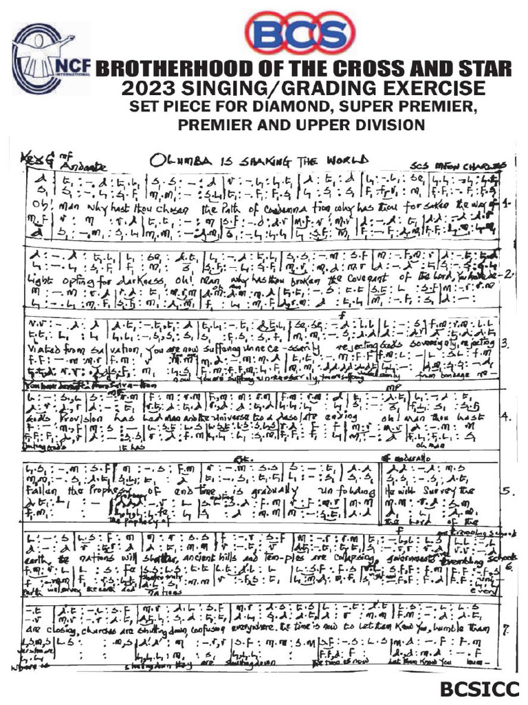 BCS Songs For All Division - 100321 - 2 | PDF