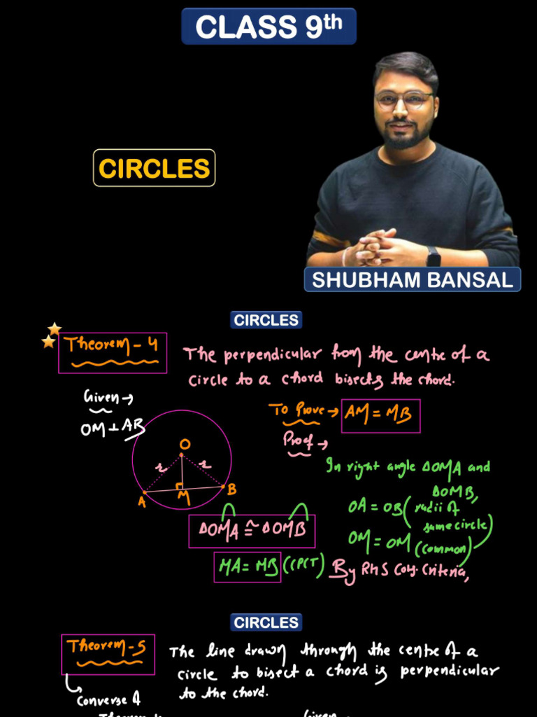 Circles - L-04 (Class Notes) - Theorems | PDF