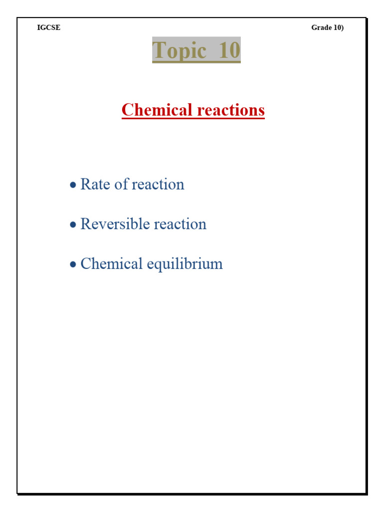 ch.10 Chemical Reactions Answers of Classified | PDF | Reaction Rate ...