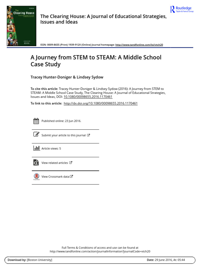 Middle School's STEM to STEAM Shift | PDF