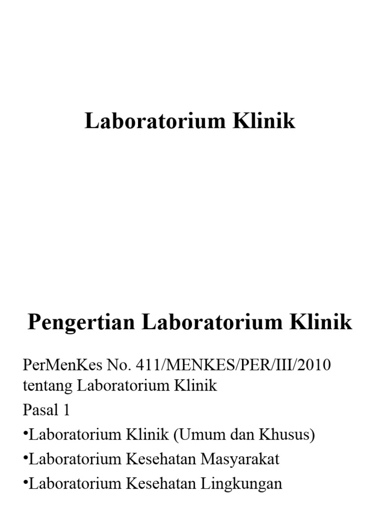Laboratorium Klinik | PDF