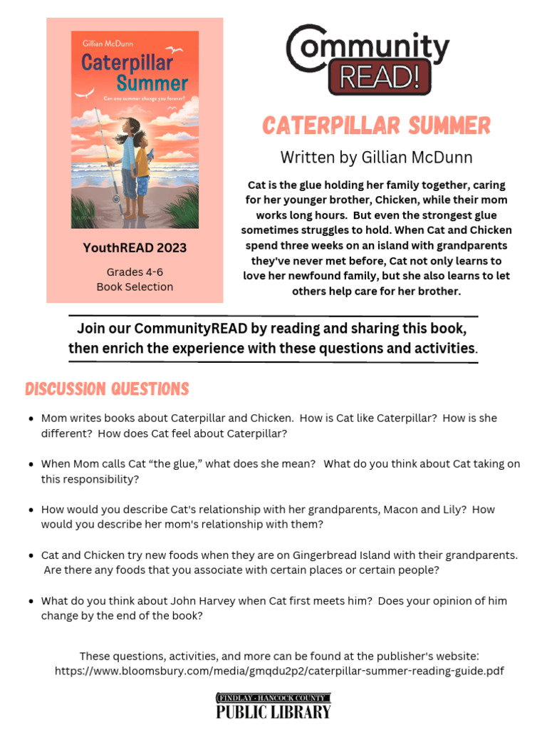 Caterpillar Summer Discussion Questions & Activities | PDF