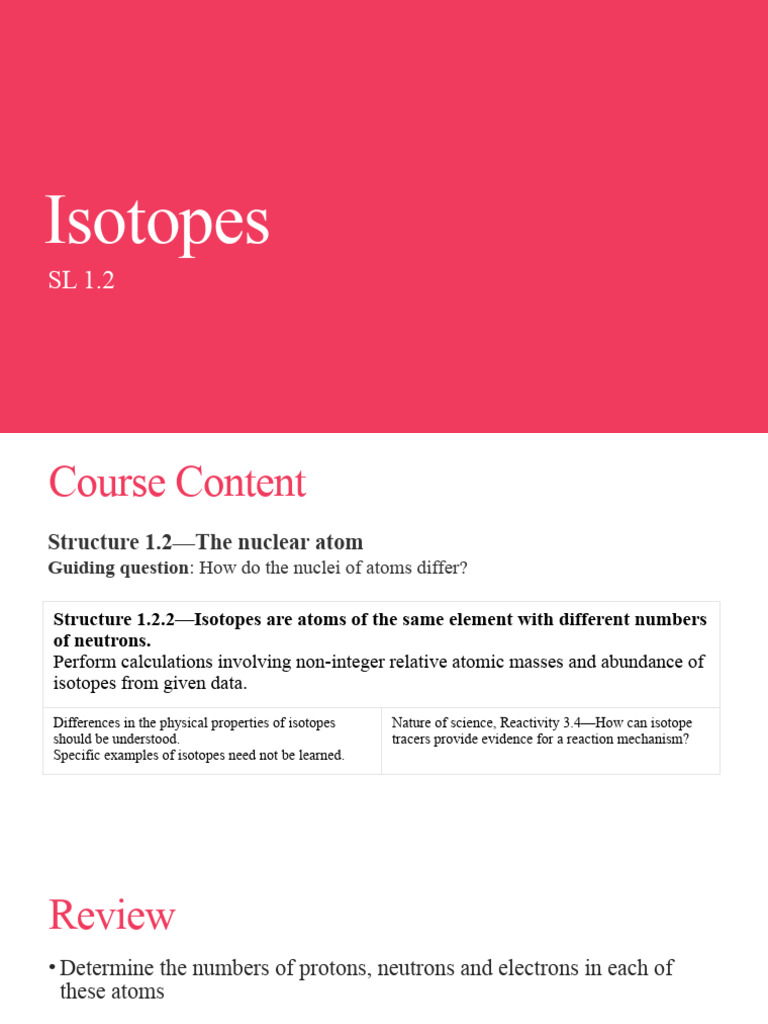 SL_1.2_Isotopes | PDF
