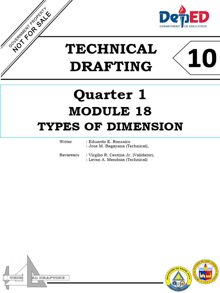Tle Tech Drafting 10 q1 m18 | PDF | Diameter | Angle Tle Tech Drafting 10 q1 m18 | PDF | Diameter | Angle