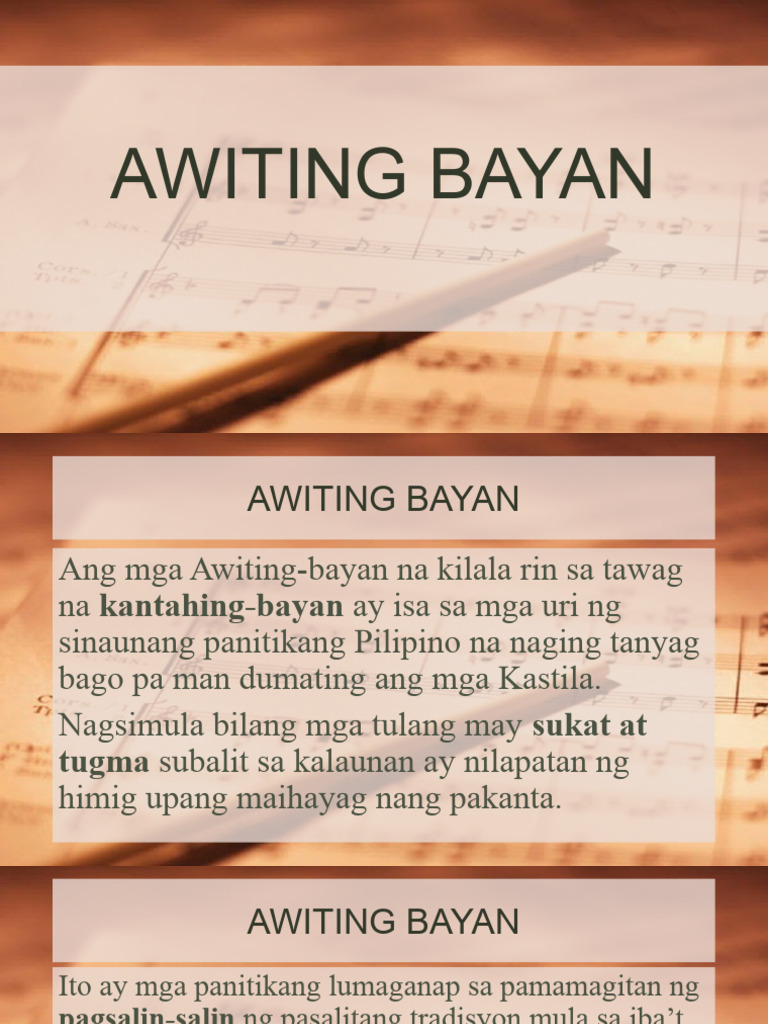 Awiting Bayan | PDF