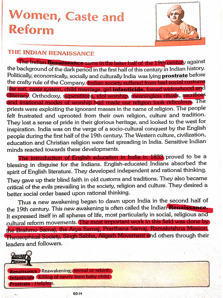 Women Caste and Reform Class 8 (Smapti) | PDF