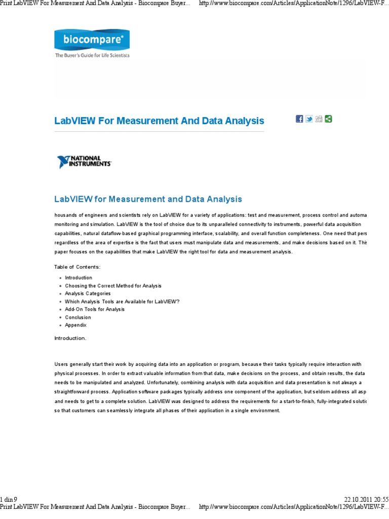 LabVIEW For Measurement and Data Analysis | PDF | Wavelet | Digital ...