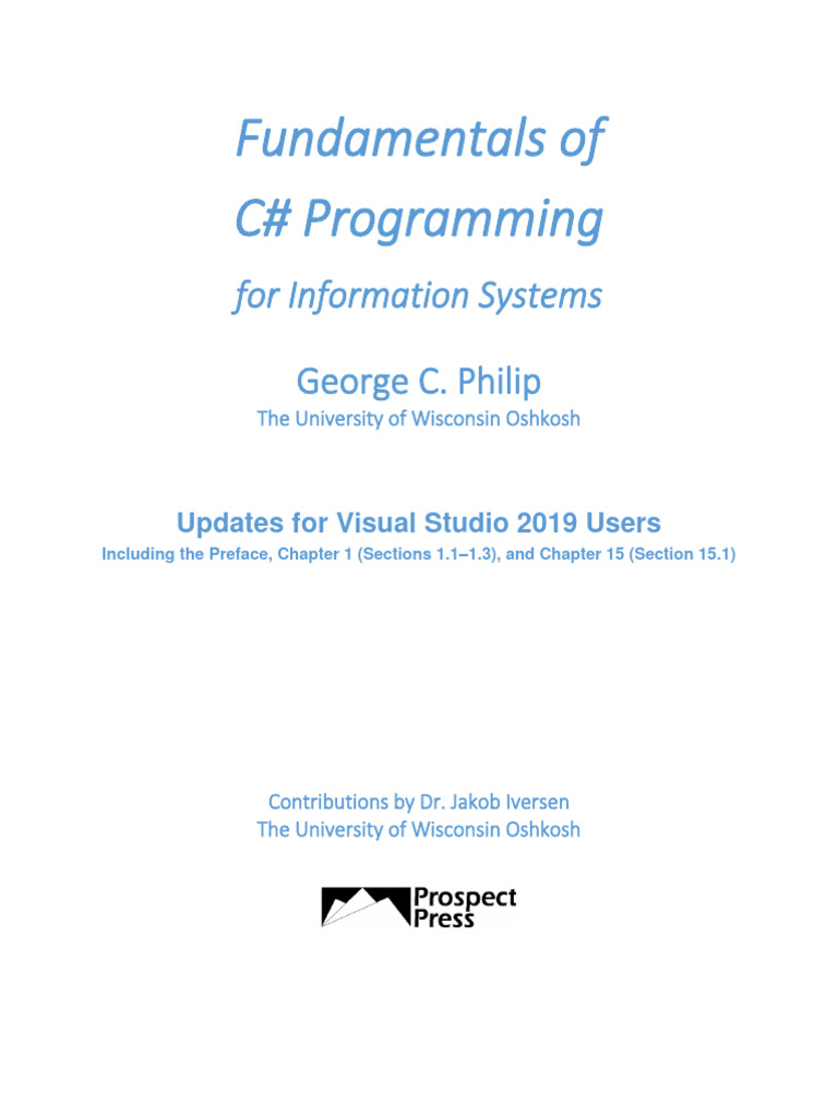 C#book Updates For VS2019 Final | PDF | Dynamic Web Page | World Wide Web