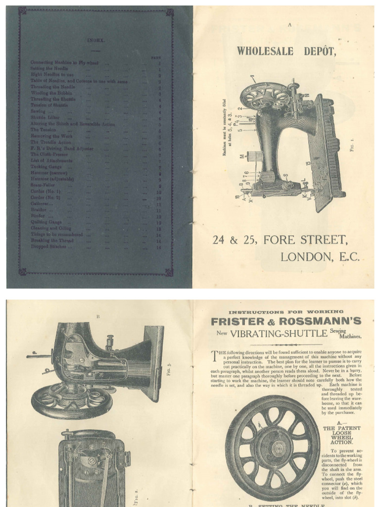 Frister + Rossman Model E Sewing Machine Instruction Manual | PDF