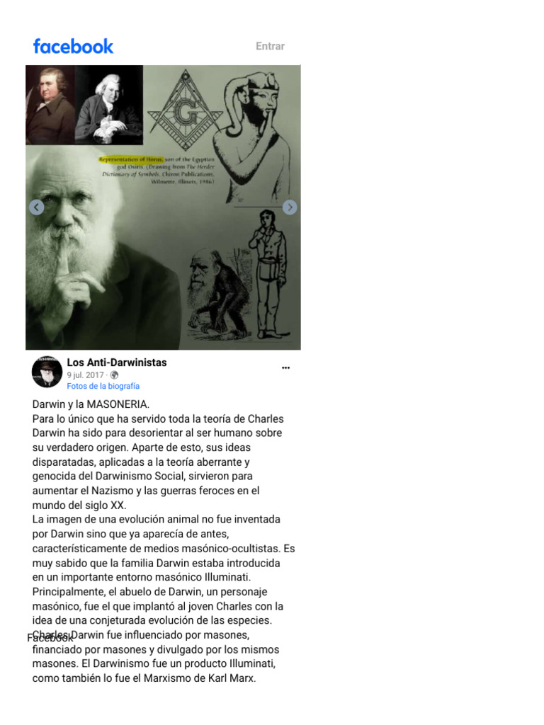 Darwin y La MASONERIA. para Lo... - Los Anti-Darwinistas | PDF