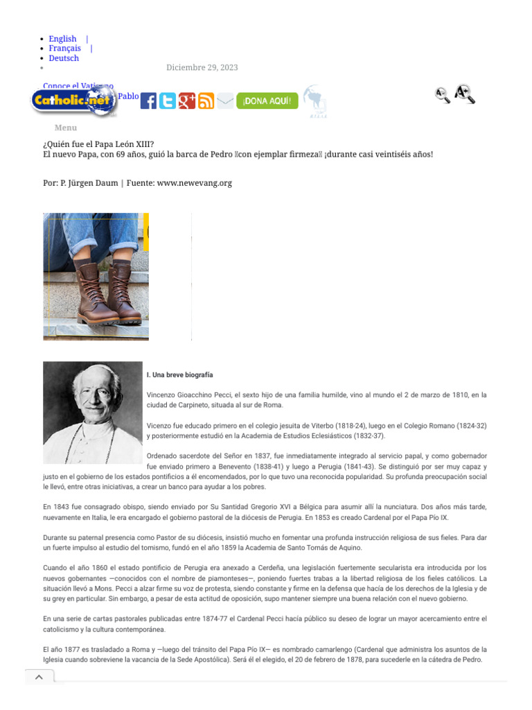 León XIII: Biografía y legado papal | PDF | Iglesia Católica | Papa