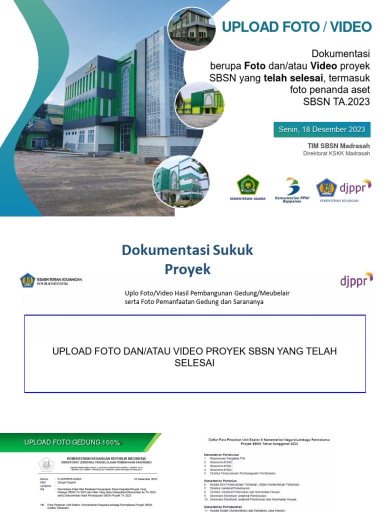 Upload Foto dan Video proyek SBSN yang telah selesai TA.2023_Optimized ...