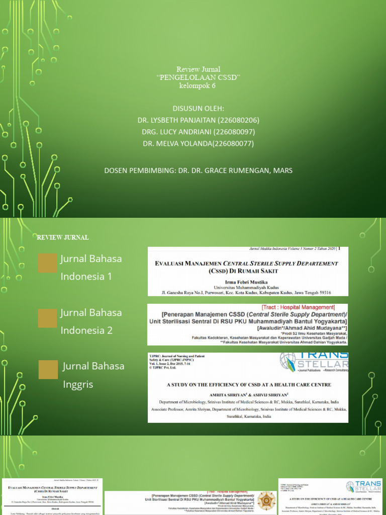 Review Jurnal CSSD | PDF