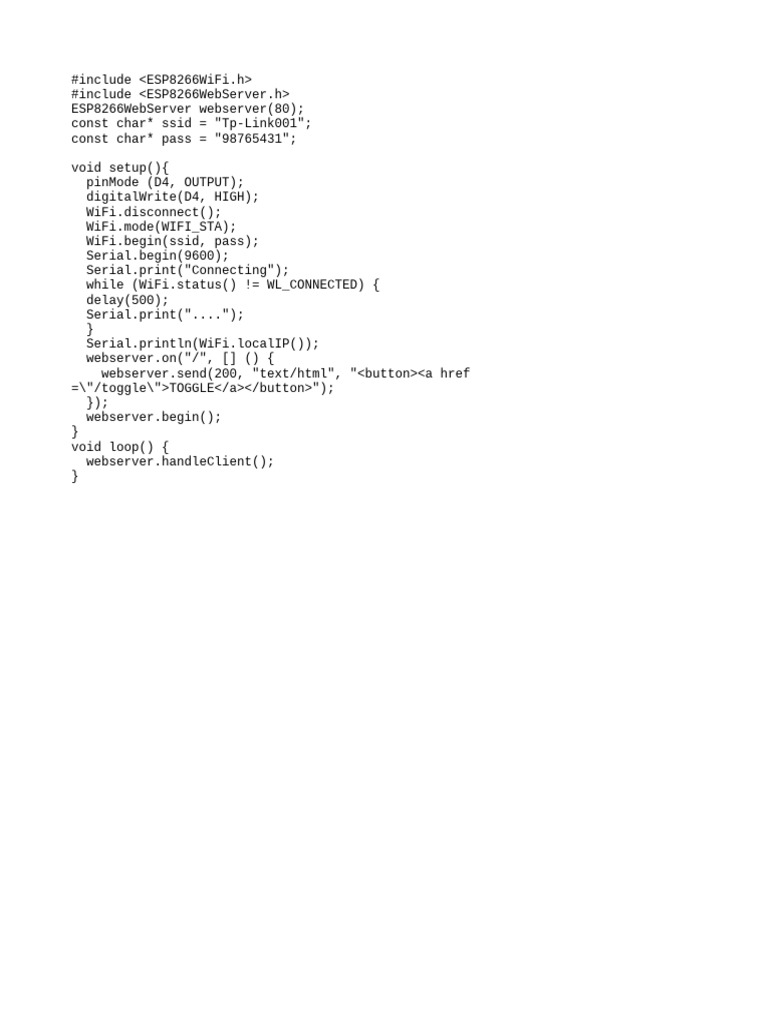 #Include ESP8266WiFi.h | PDF #Include ESP8266WiFi.h | PDF
