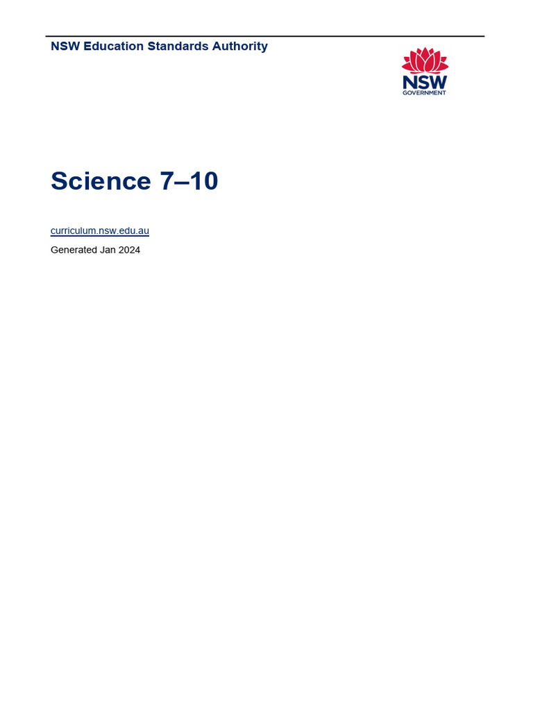 NESA - Science - 7 - 10 - 2023 (S4, S5) | PDF