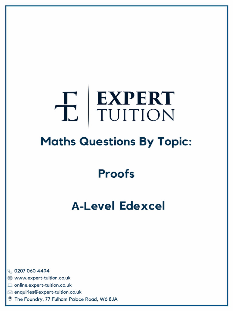 Proofs | PDF | Mathematics | Arithmetic