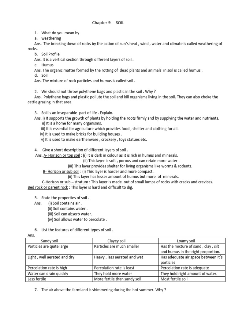 Chapter 9 SOIL | PDF | Soil | Clay