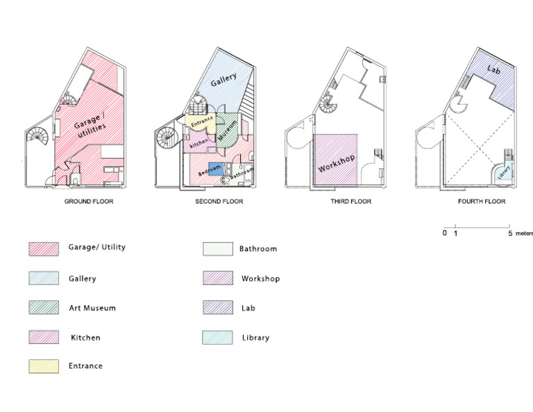 Plans With Room Colours and Legends Ozenfant House | PDF