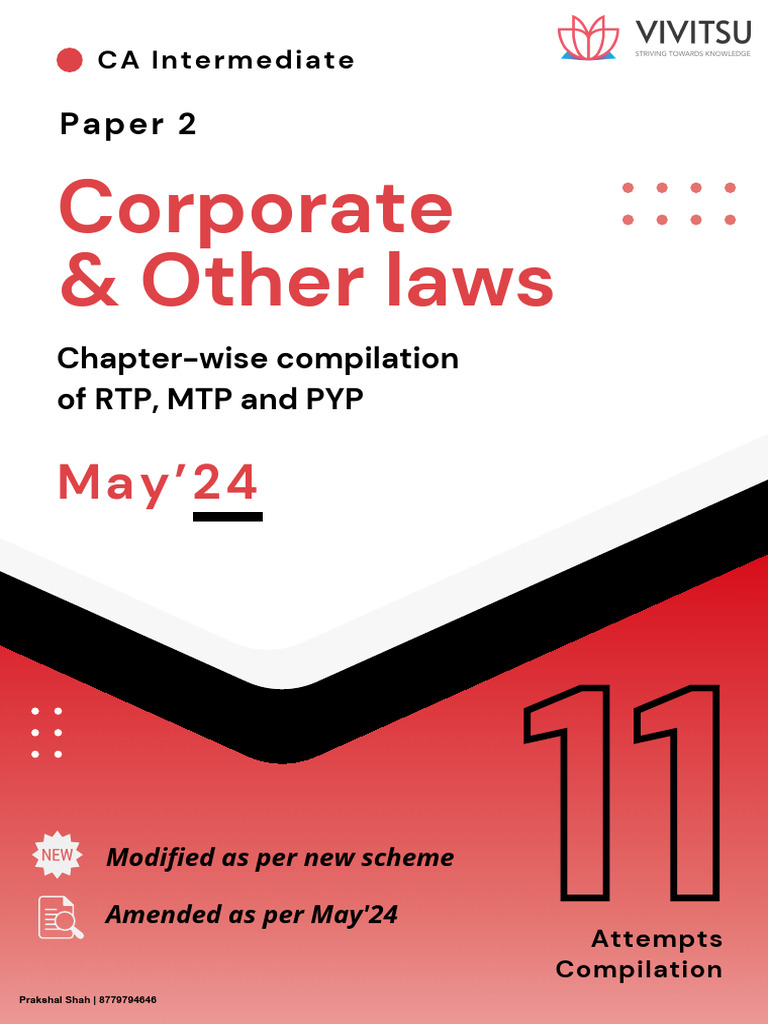 Law 11 Attempts Compilation M24 - Unlocked | PDF | Securities (Finance) | Stocks