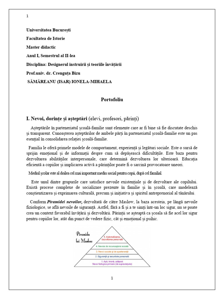 Designul Instruirii Și Teoriile Învățării | PDF