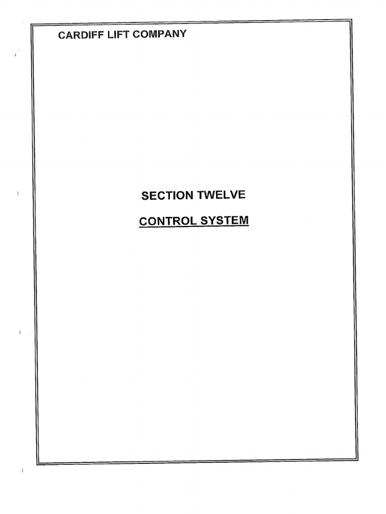 Orona Lift Manual-12 Control System | PDF