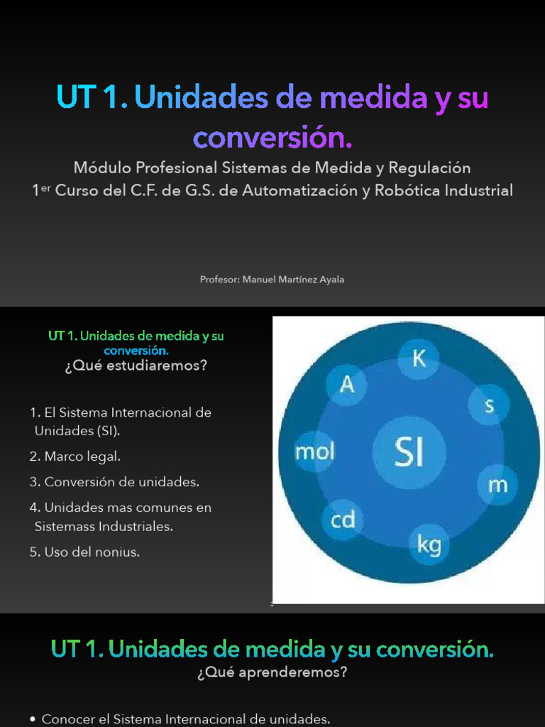 UT1.Unidades de Medida y Su Conversión | Descargar gratis PDF | Sistema Internacional de ...