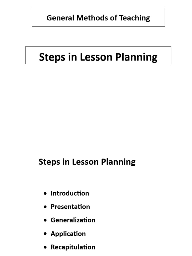 GMT Week 5 Steps of Lesson Plan | PDF | Lesson Plan | Pedagogy