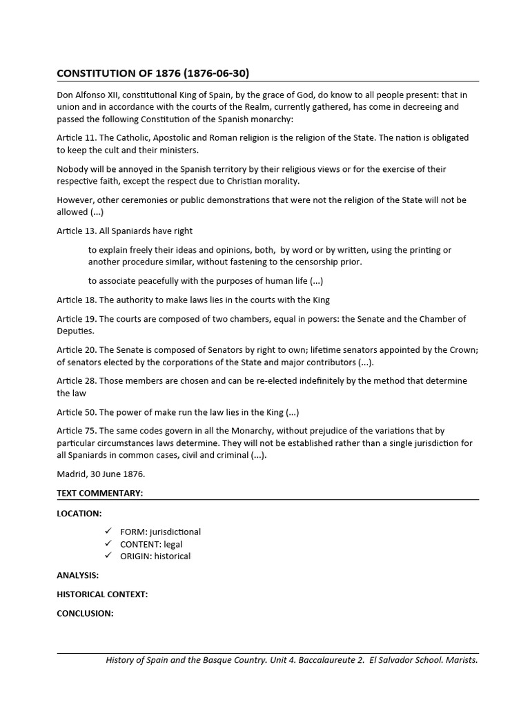 Text Commentary Constitution Of 1876 Pdf Politics History