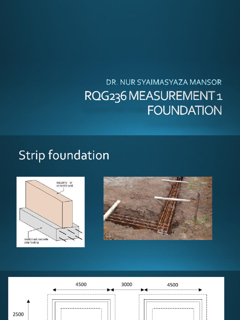 RQG236 Measurement 1 Strip Footing | PDF | Foundation (Engineering ...