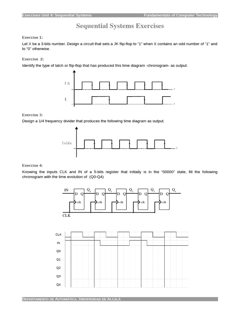 Exos | PDF | Digital Electronics | Electrical Circuits