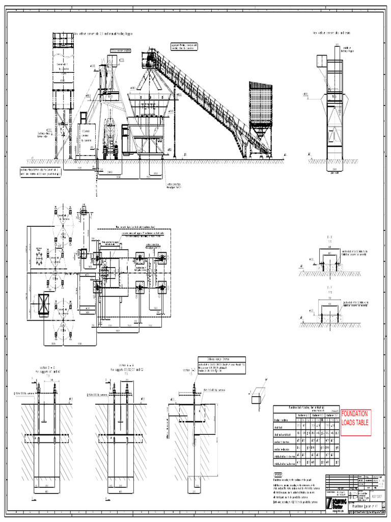 Foundation Layout m1 Batching Plant | PDF