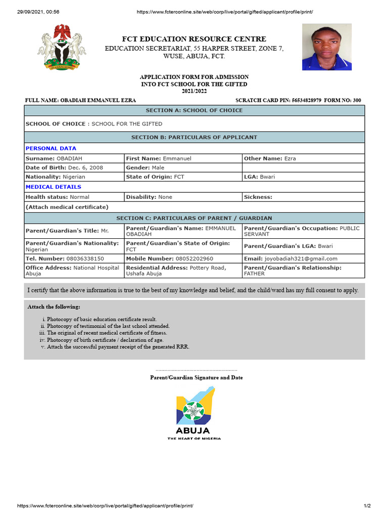 FCT Education Resource Centre: Education Secretariat, 55 Harper Street, Zone 7, Wuse, Abuja, FCT ...