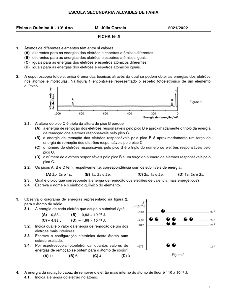ficha 5 FQ | PDF