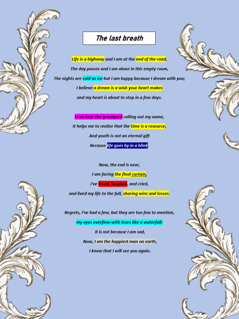 The Last Breath Poem | PDF