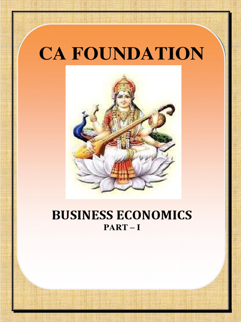 Business Economics Overview for CA Foundation | PDF | Economics ...