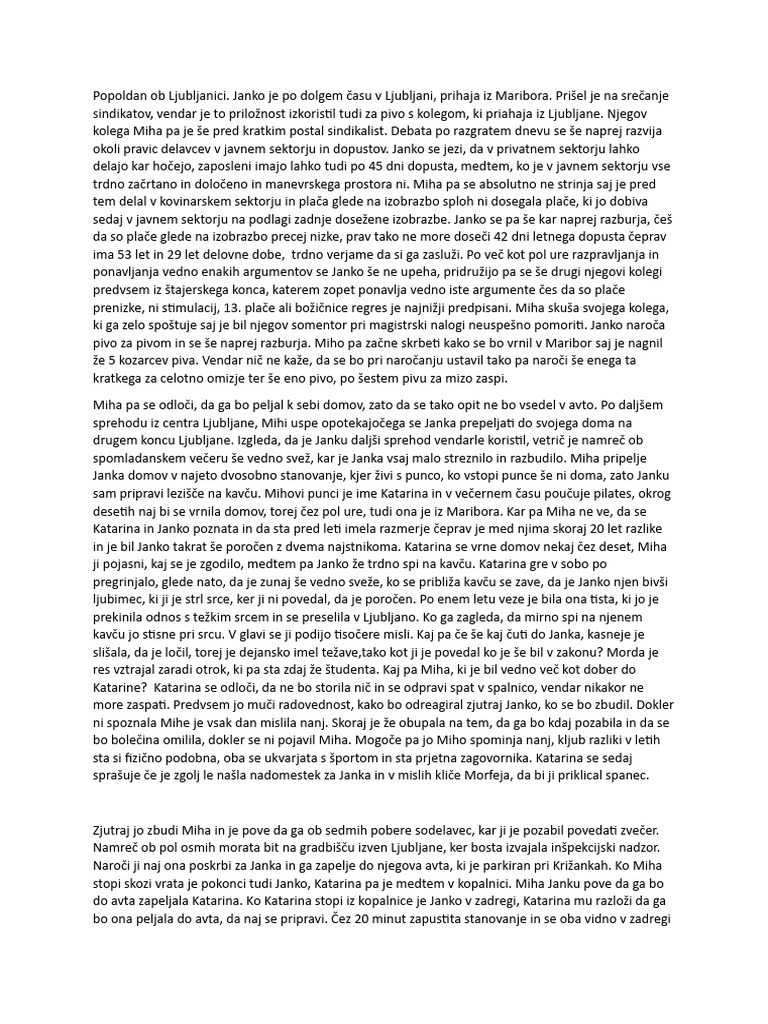 Kratka Zgodba Janko | PDF