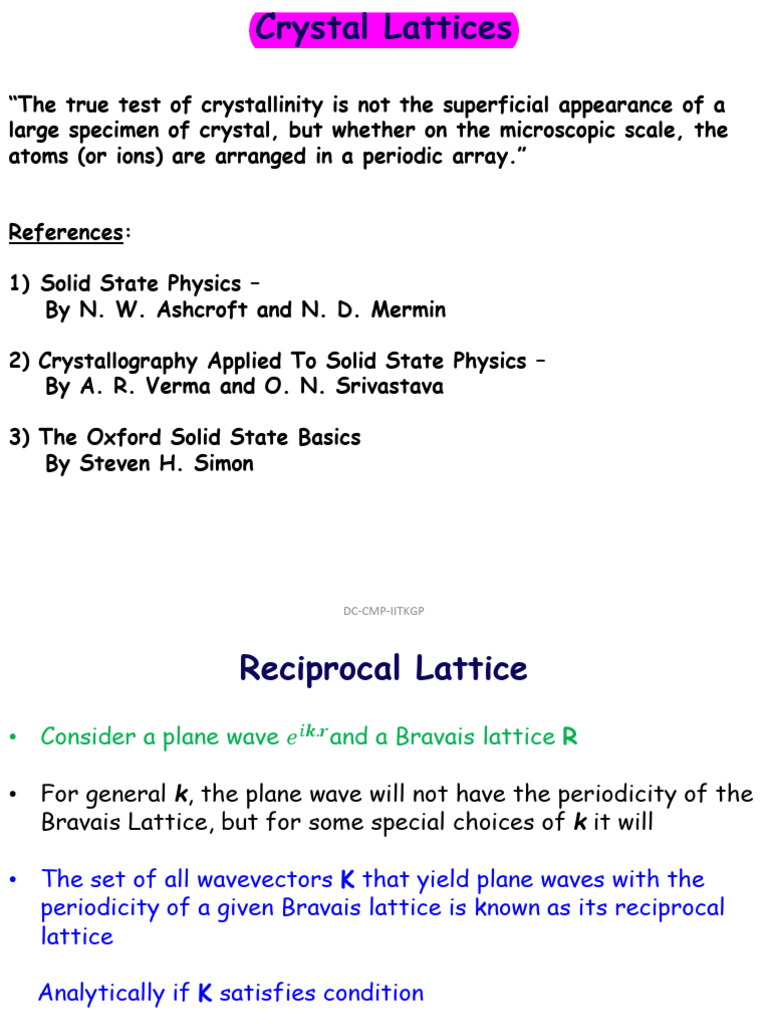 L-Reciprocal Lattice - Diffraction-Part1 | PDF | Applied And Interdisciplinary Physics | Physics